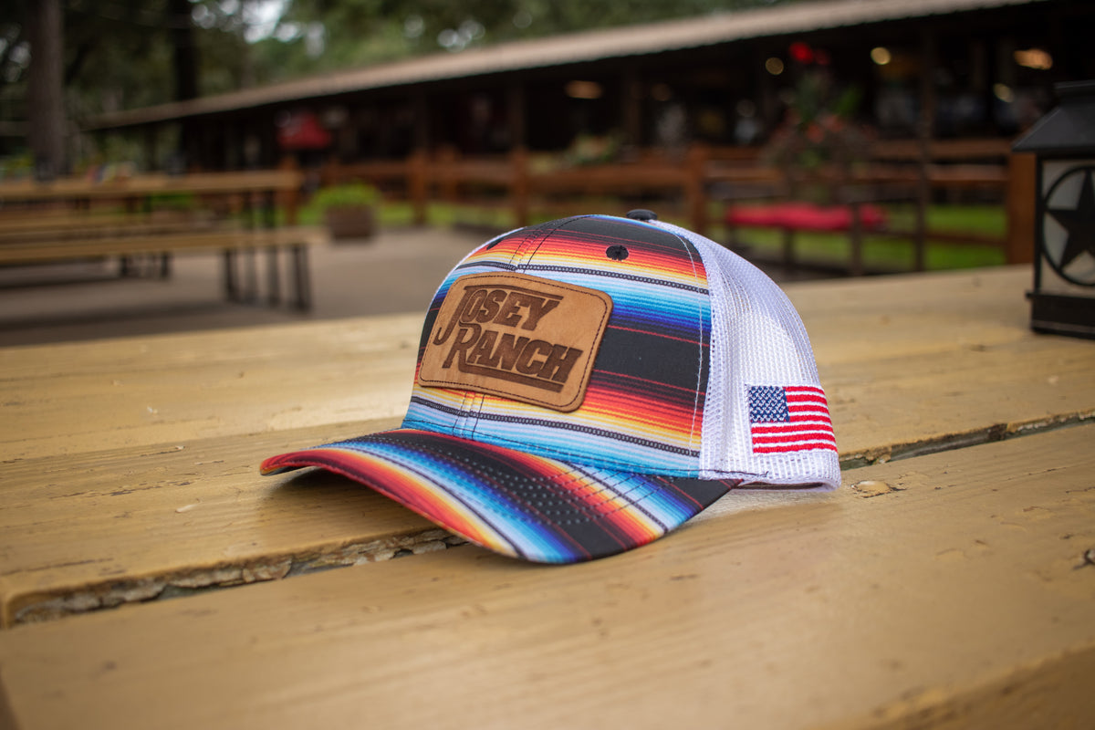 Josey Ranch Custom Cap Structured Serape with Leather Patch – Josey ...